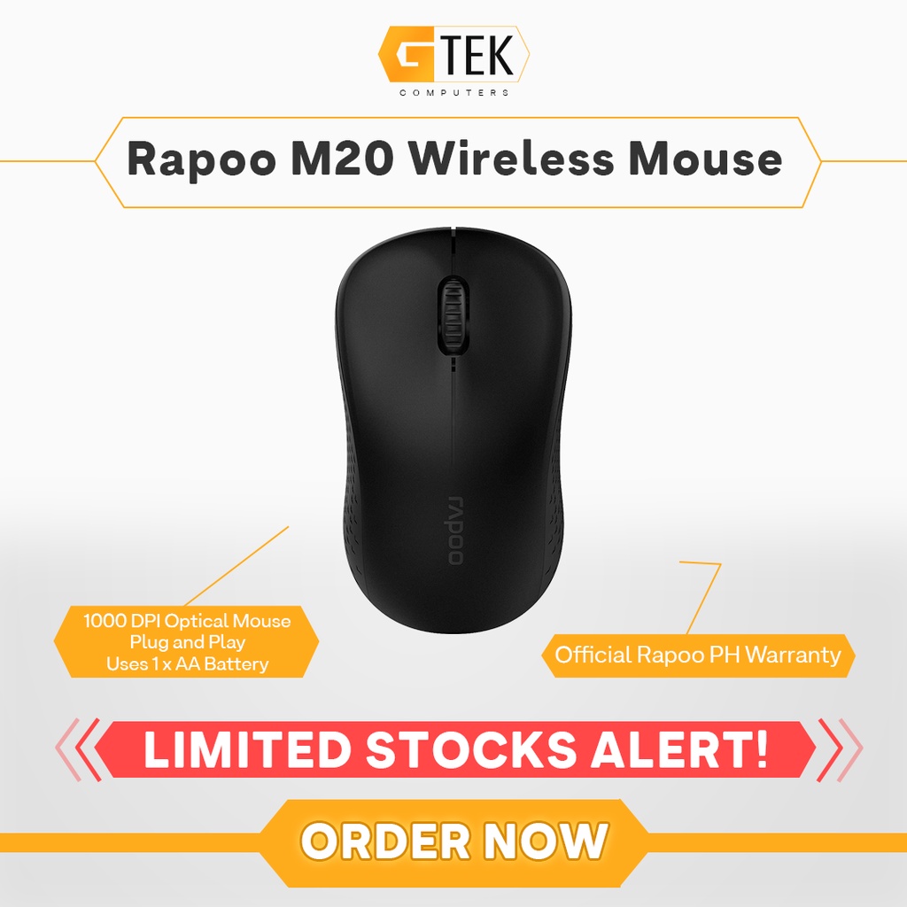 Rapoo M20 Wireless Optical Mouse | Shopee Philippines