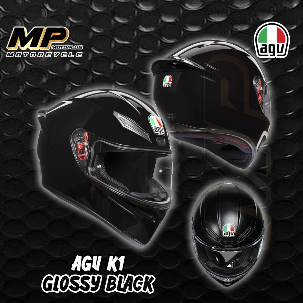 MOTOPLUS MOTORCYCLE AGV K1 GLOSSY BLACK | Shopee Philippines