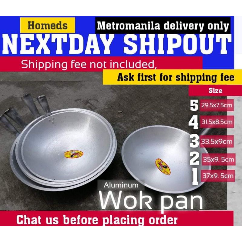 kawali aluminum wok pan metromanila | Shopee Philippines