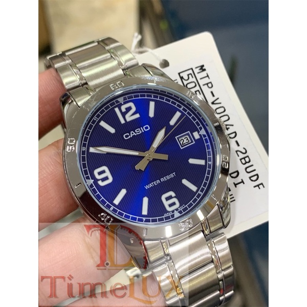 CASIO MTP V004D 2B MENS SILVER | Shopee Philippines
