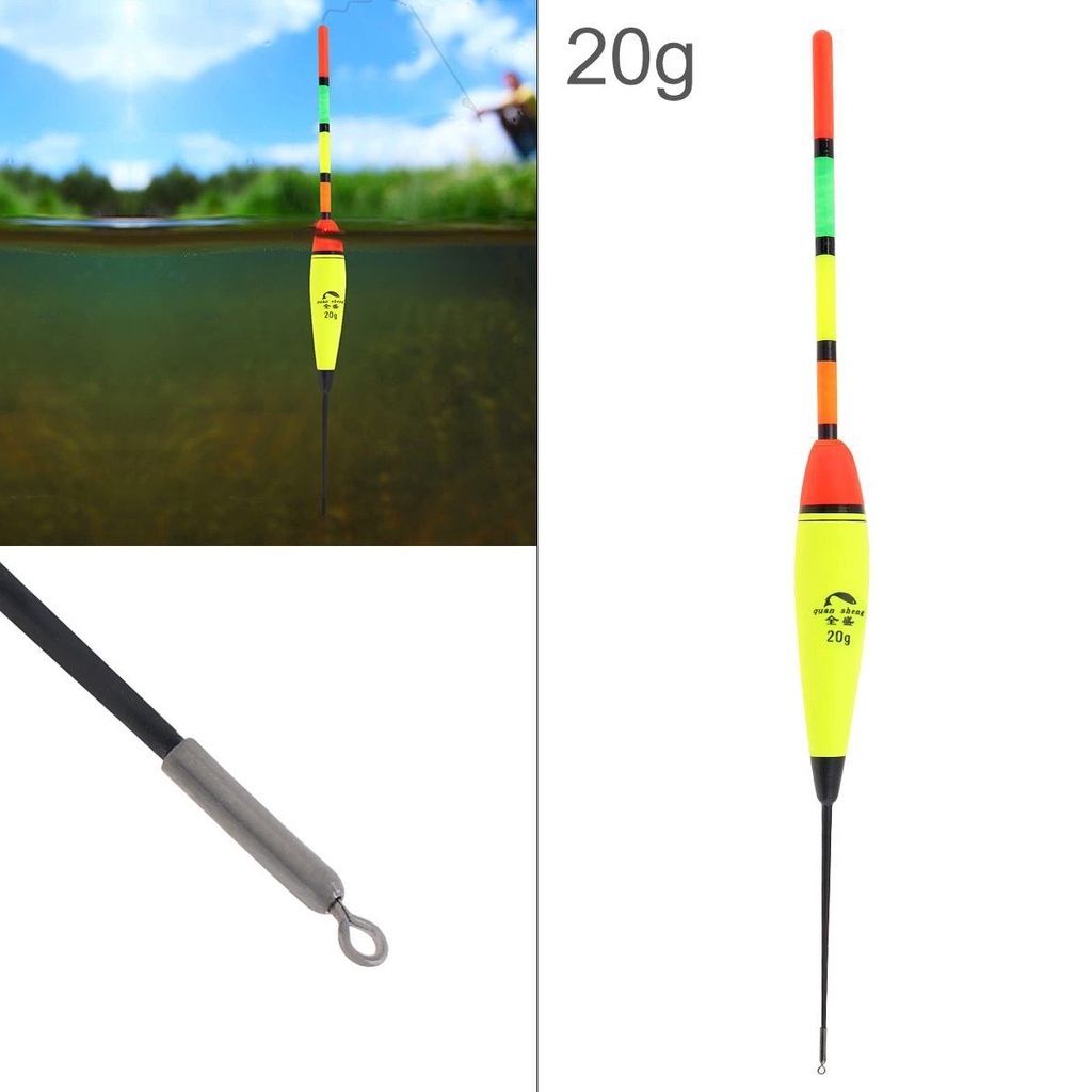 20g EVA Long Tail Fishing Float Bobber Vertical Drift Rock Fish Drift ...