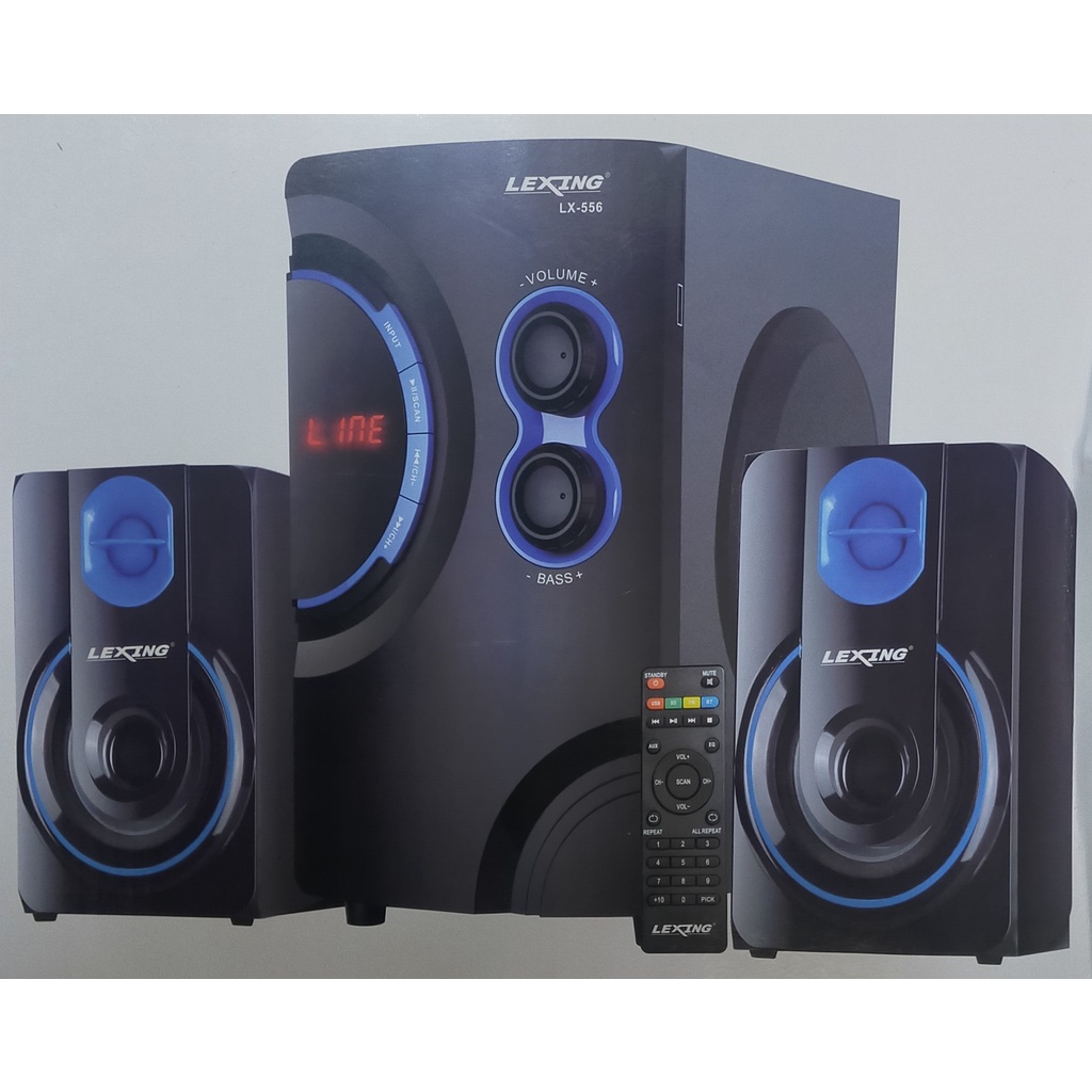 Lexing LX-556 2.1 with Bluetooth /SD/USB/FM Multimedia Speaker | Shopee ...