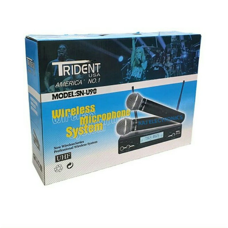ORIGINAL TRIDENT SN-U90 Wireless Microphone | Shopee Philippines