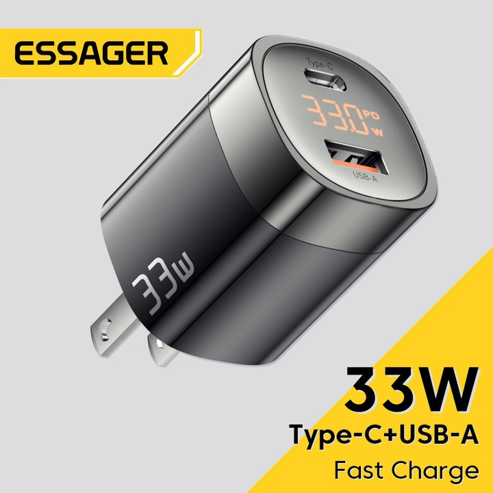 Essager 33w Usb And Type C Fast Charging Power Display For Ip And Other ...