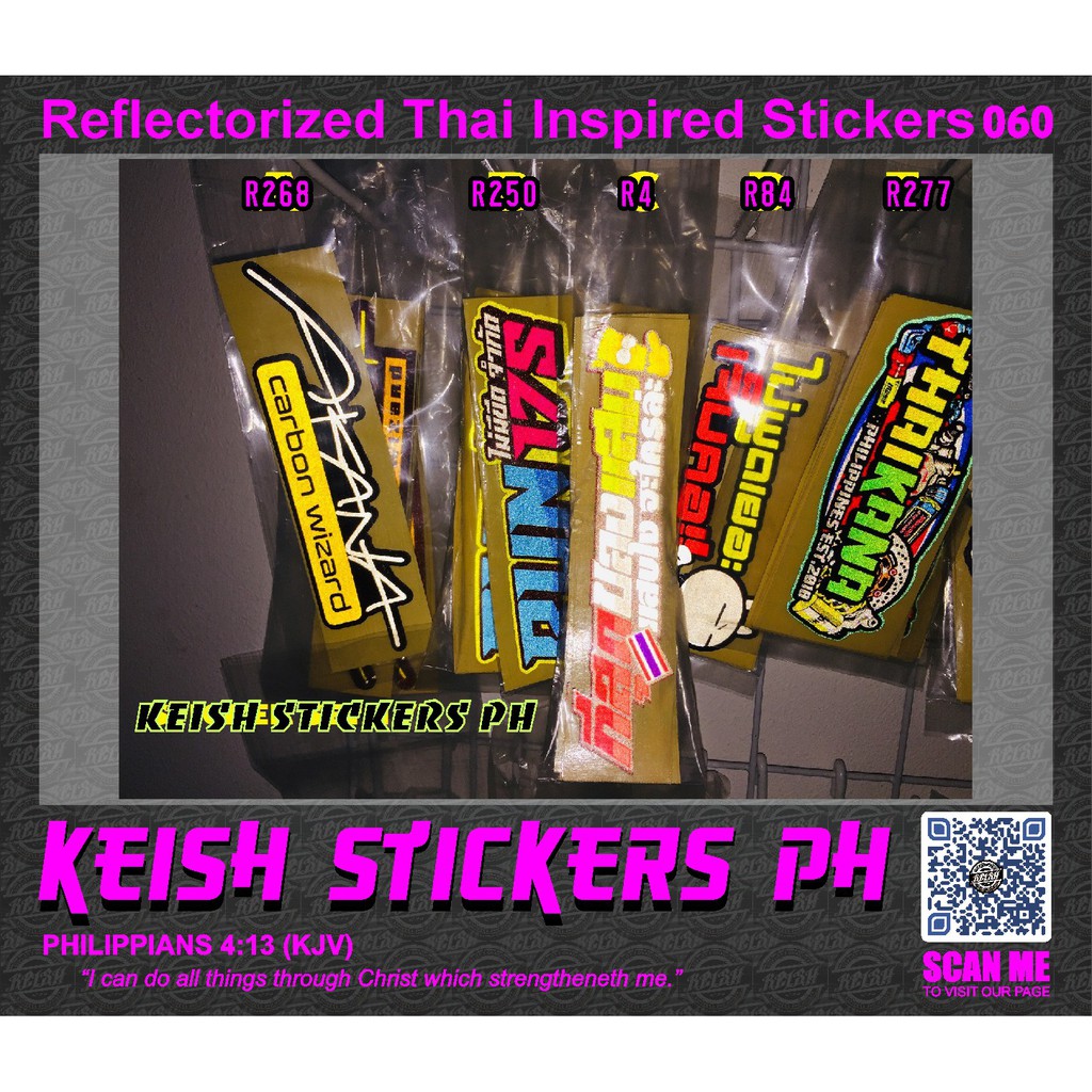 Thai Inspired Reflectorized Stickers 060 | Shopee Philippines