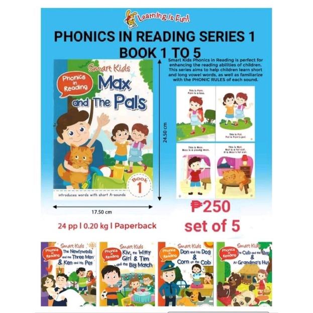 PHONICS IN READING SERIES 1 (Book 1-5) set of 5 | Shopee Philippines
