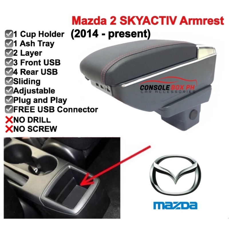 Mazda 2 Skyactiv Armrest 2014-2025 | Shopee Philippines