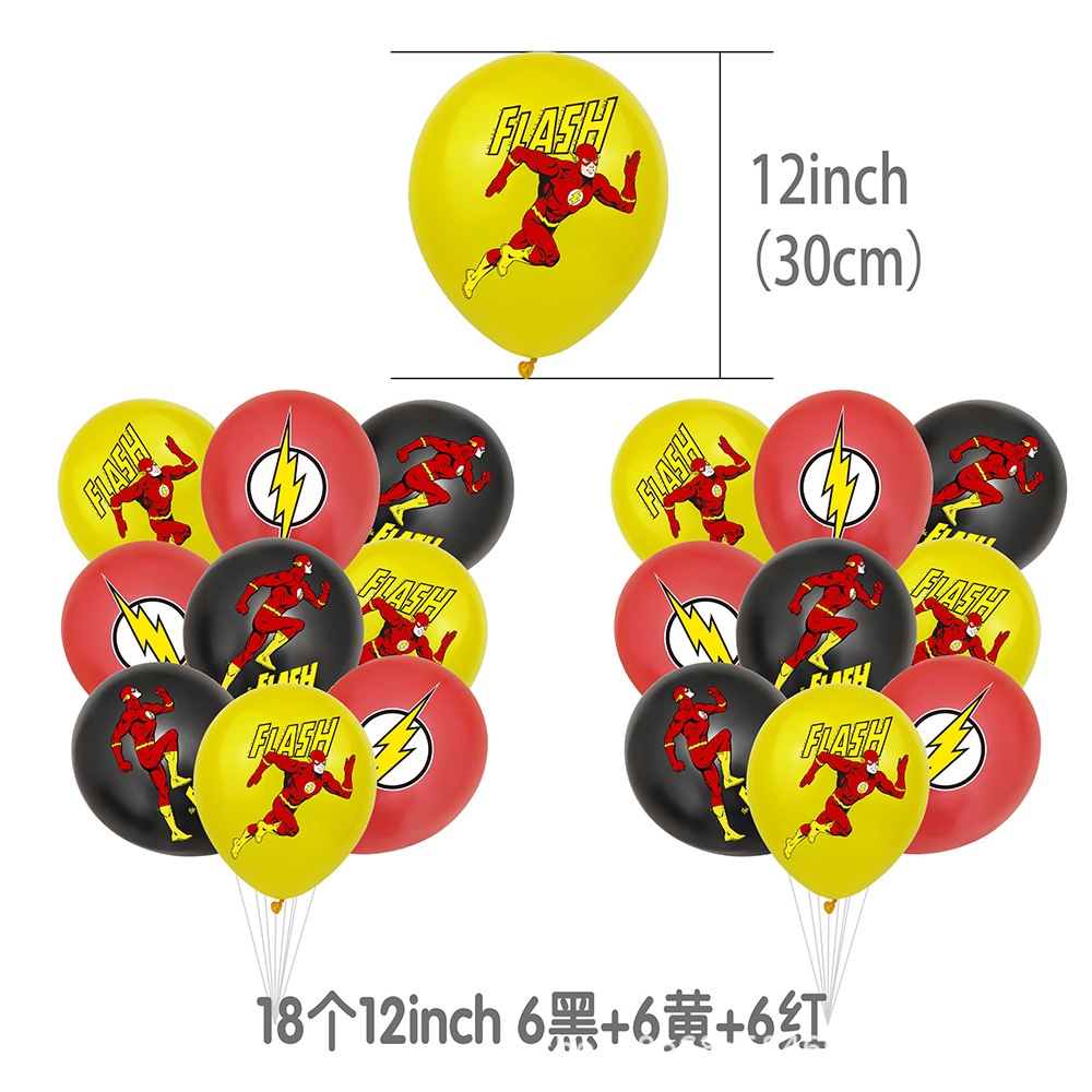 DC Justice League The Flash Theme Happy Birthday Party Decorations Set ...