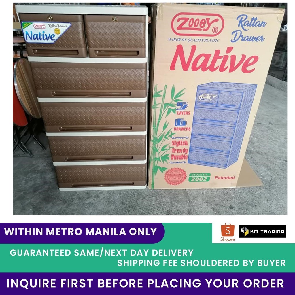 Zooey Native Rattan Drawers/Cabinet (Metro Manila only SF C/O Buyer ...