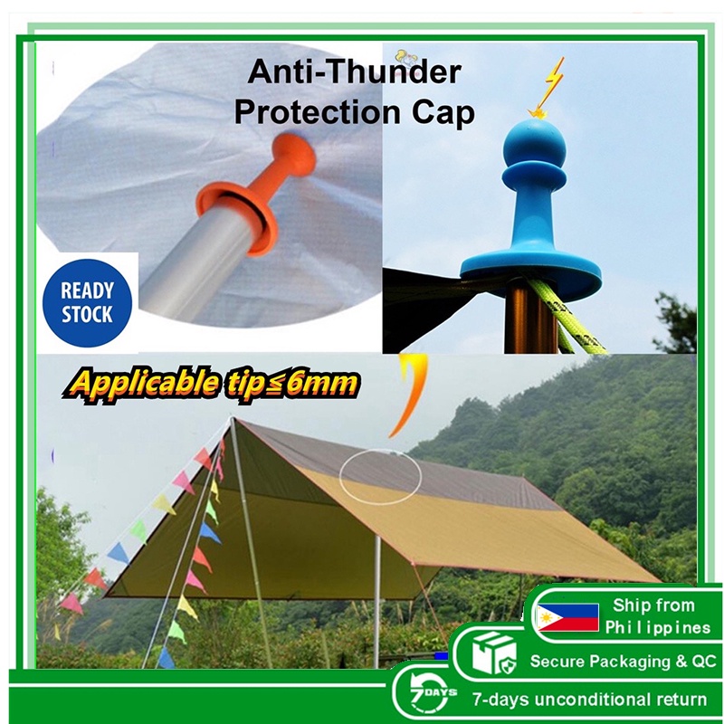 Camping Tent pole Lightning Proof Cap Outdoor Anti-Thunder Protection ...