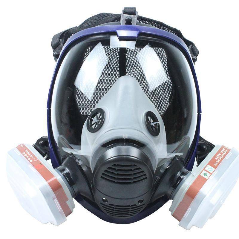7 in 1 sFull Face Chemical mask Anti-Gas Mask Acid Dust Respirator ...