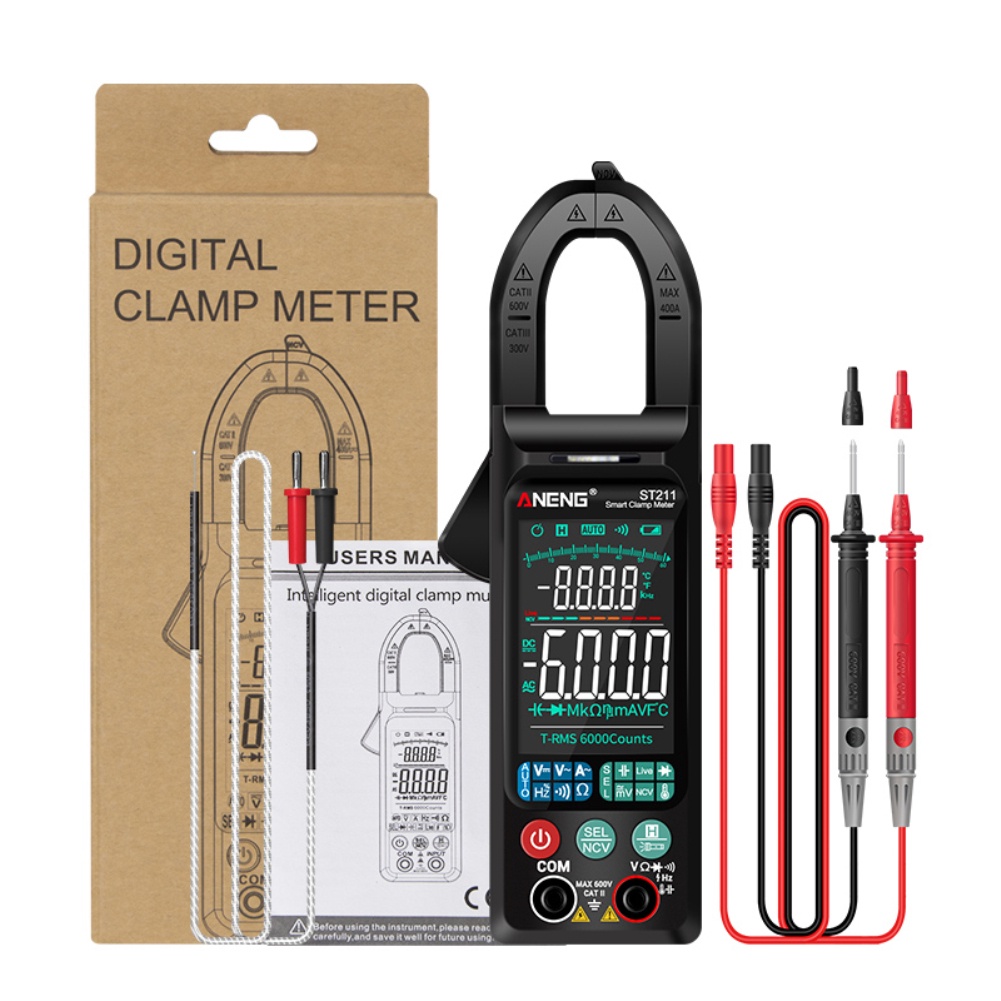 Aneng St211 Digital Clamp Meter Profesional 6000 Counts Intelligent ...