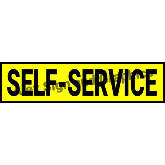Self-Service PVC Signage - 1.9 x 7.5 inches | Shopee Philippines