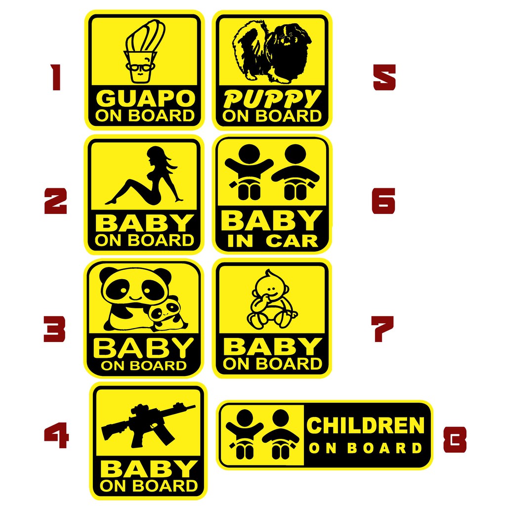 Baby On Board Stickers Car sticker Puppy On Board 3.5 x 3.5 inch ...