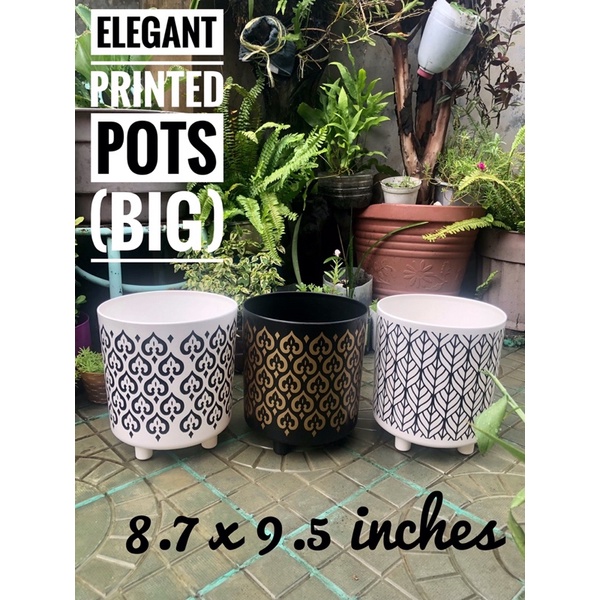 Elegant Printed Pots (Big) | Shopee Philippines