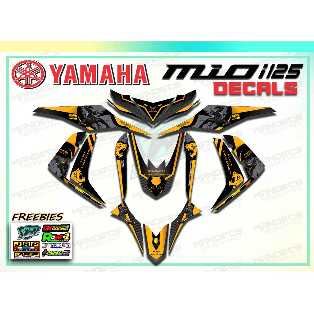 Mio i 125 Decals - Black Panter Wandecs Design | Shopee Philippines