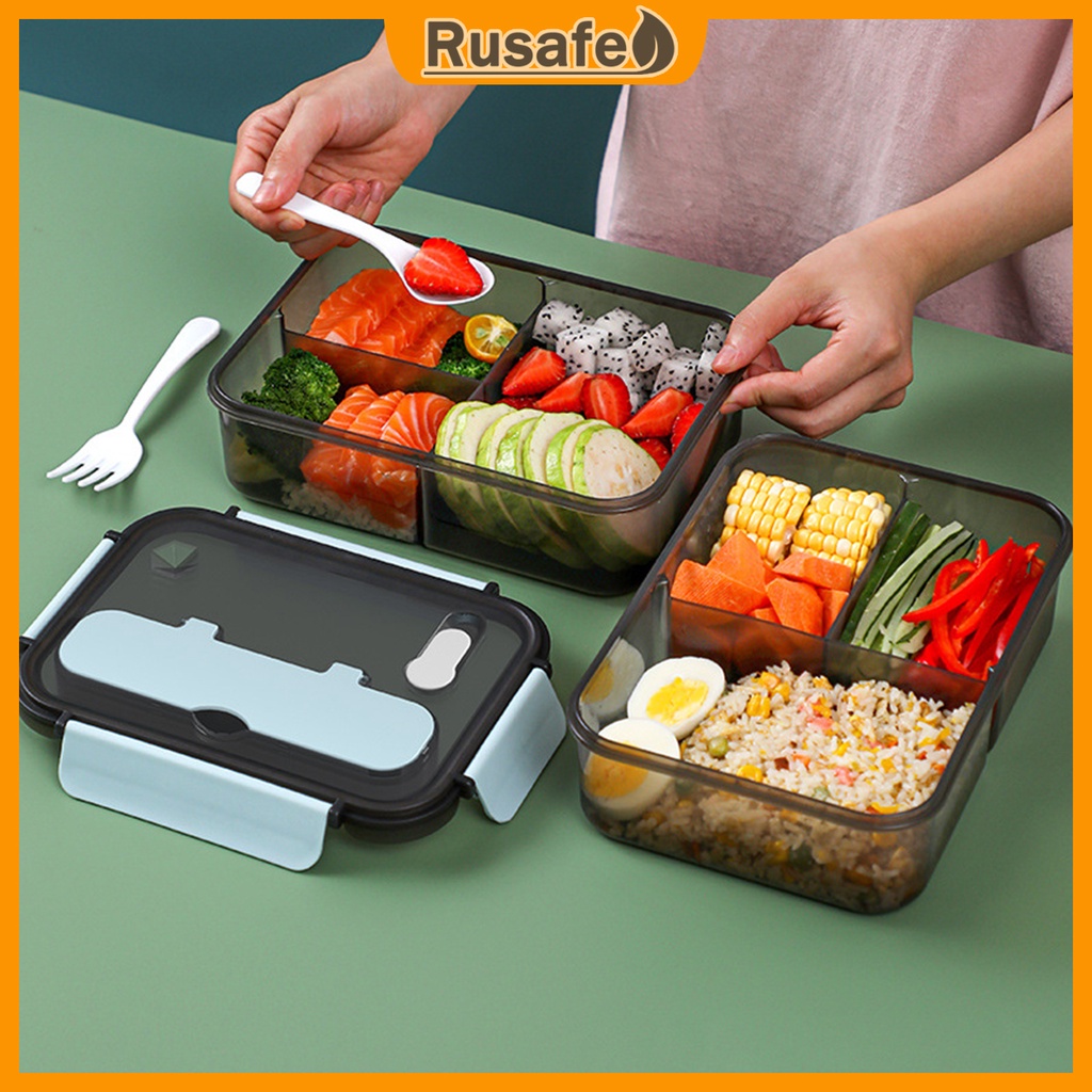 Divided Lunch Box Plastic Lunch Box Lunch Box Outdoor Activities Travel ...