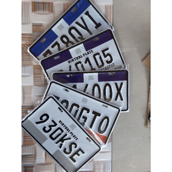 MOTORCYCLE PLATE NUMBER NEW SIZE GALVANIZE METAL EMBOSSED | Shopee ...