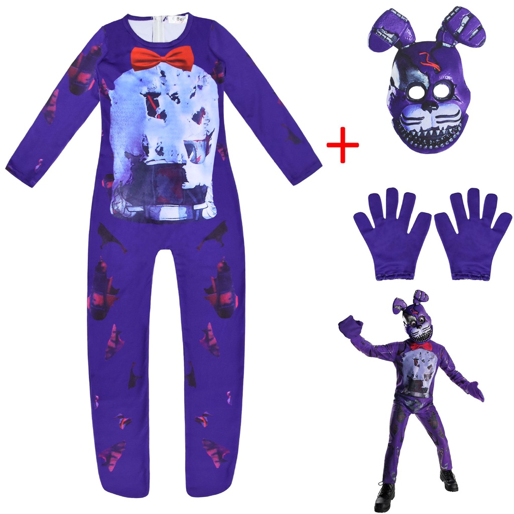 Halloween Kid Sundrop FNAF Toy Bear Cosplay Costume Bodysuit Jumpsuit ...