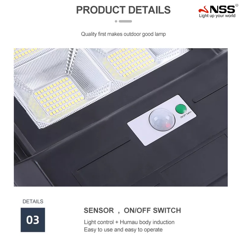 NSS Solar Street Light Outdoor Waterproof Solar Flood Light With Remote ...