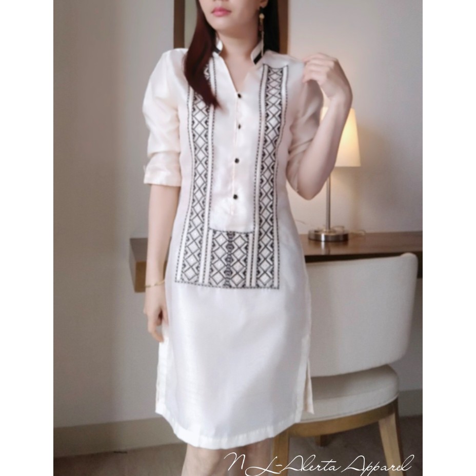 MODERN FILIPINIANA COUPLE BARONG PURE EMBROIDERED FOR MEN AND WOMEN ...