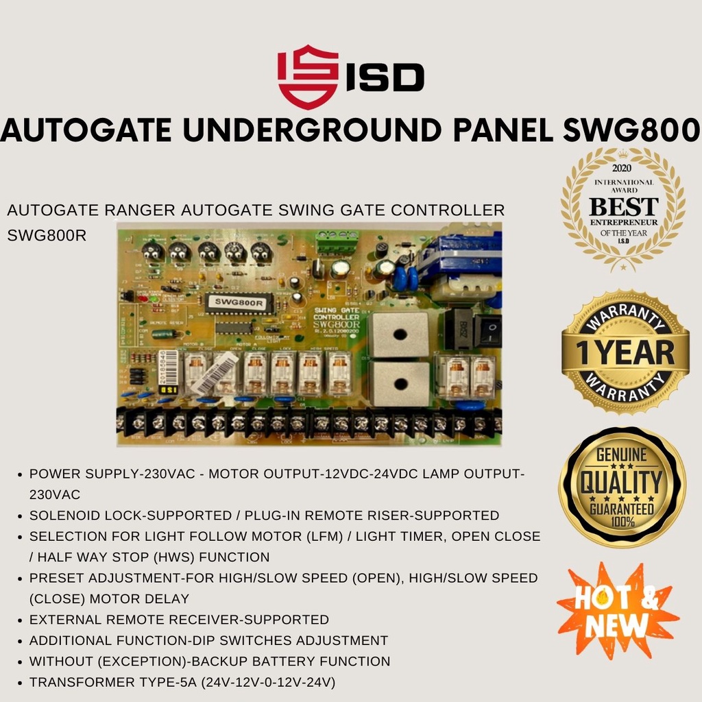 AUTOGATE RANGER SWING UNDERGROUND CONTROL PANEL(GCP-SWG800) | Shopee ...