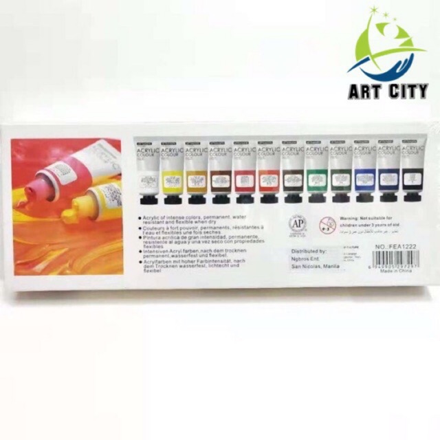 Art Ranger Acrylic Paint Set (12x22ml) | Shopee Philippines