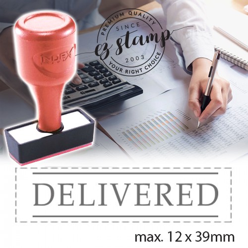Ready Made RED Rubber Stamp - Delivered Stamp (DX14) | Shopee Philippines