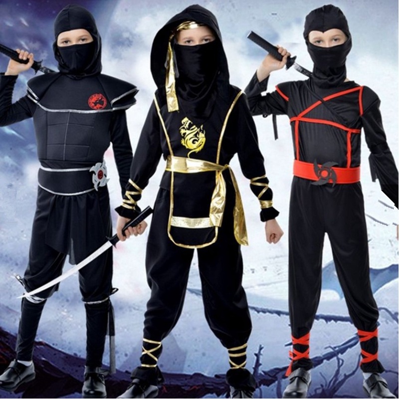Boys Kids Children Ninja Costume Children's Day Assassin Cosplay ...