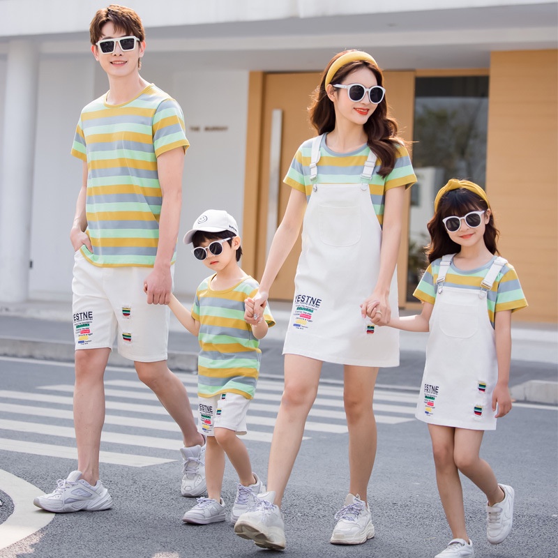 family dress father mother daugther son couple twinning set for women ...