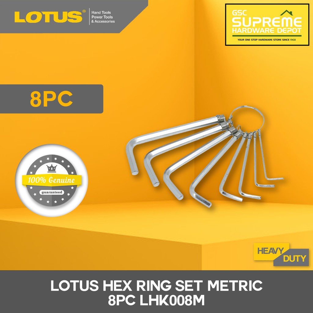 Lotus Hex Ring Set Metric 8PC LHK008M | Shopee Philippines