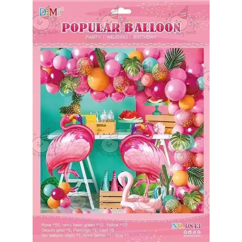 New! Flamingo Decoration Set for Flamigo Theme Party Happy Birthday ...