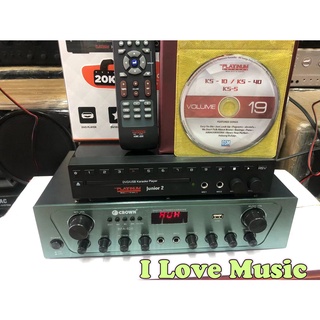 Karaoke Videoke Set Speaker 8" 2600watts PMPO Crown BFA-826 + Platinum ...