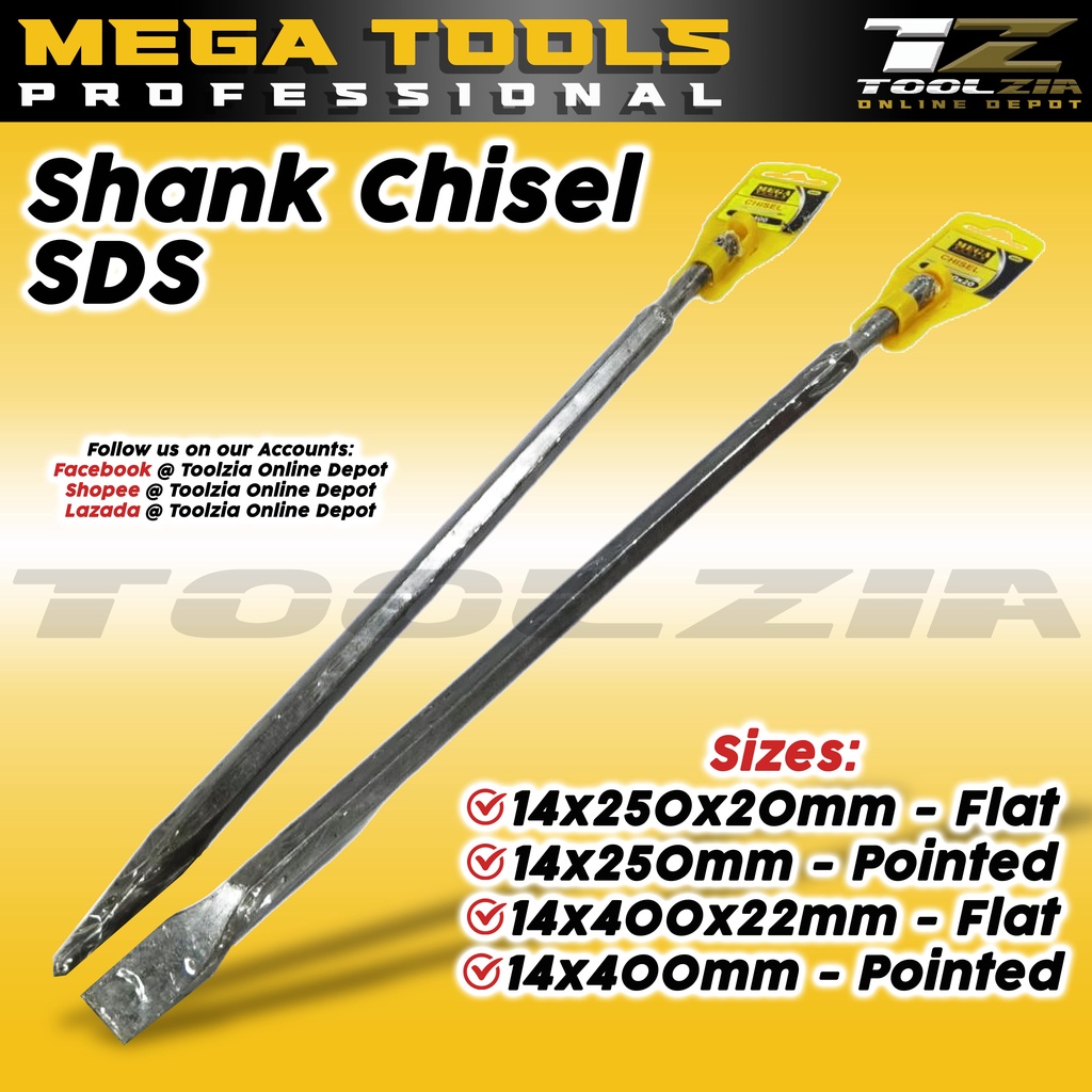 MEGA Shank Chisel SDS Flat/Pointed (SCHISELSDS) | Shopee Philippines