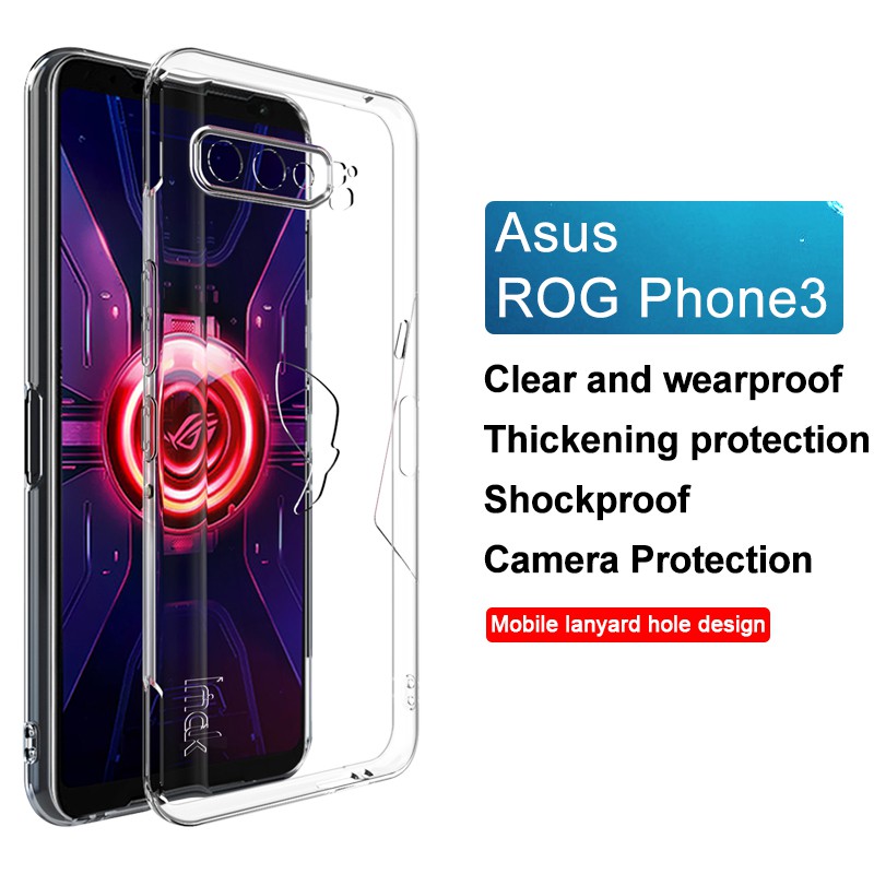 Imak Transparent Silicone Ultra Thin Soft TPU Case Asus ROG Phone 3 ...
