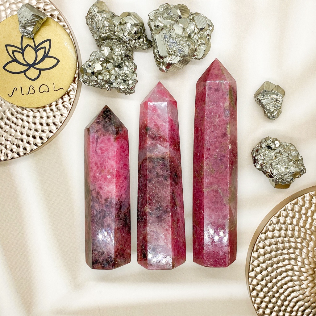 Rhodonite HQ (Love, Forgiveness, Compassion) Crystal Tower Polished ...