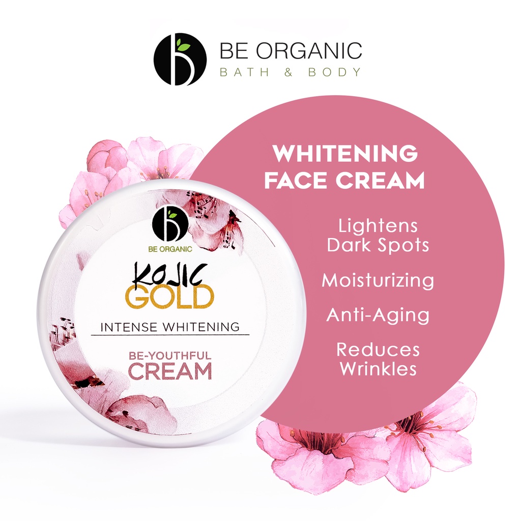 Be Organic Kojic Gold Be-Youthful Intense Whitening Cream 15g Anti ...