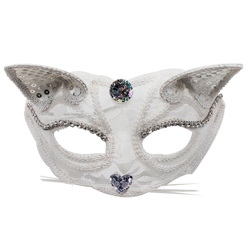 royal Embroidery Sexy Cat Lace Mask Kitten Face Mask Lace Mask ...