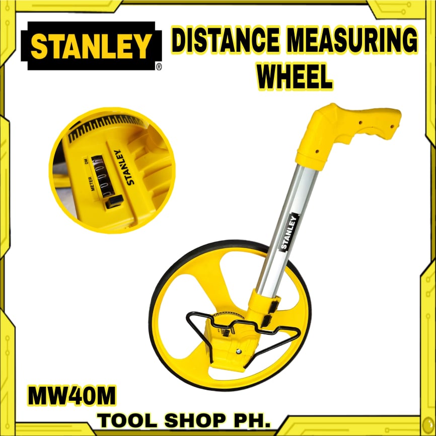 STANLEY 1-77-174 Distance Counter Measuring Wheel with Carry Bag (MW40M ...