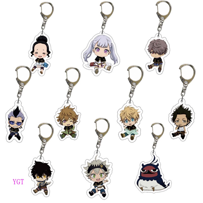 YGT Anime Black Clover Asta Character Keychain Cosplay Acrylic Pendant ...