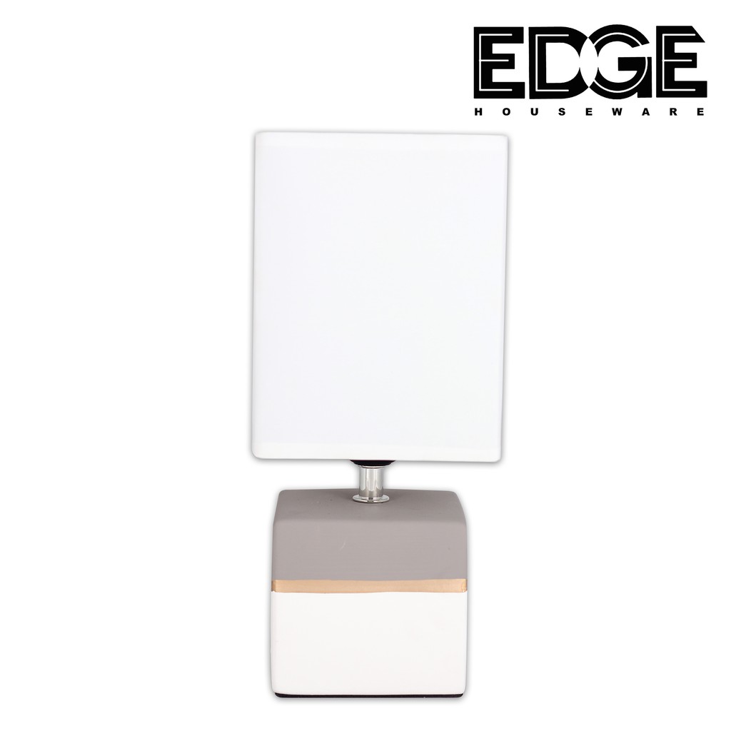 Edge Houseware Modern Table Lamp White Ceramic table lamp Shade for ...