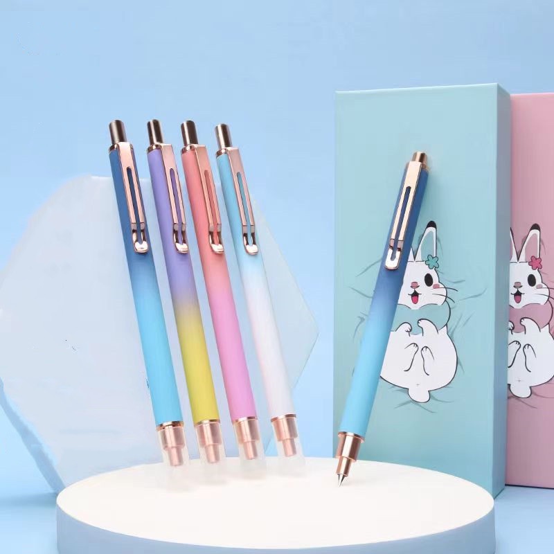 New Style Dark Tip 0.38 Push Fountain Pen Student Writing Practice Pen ...