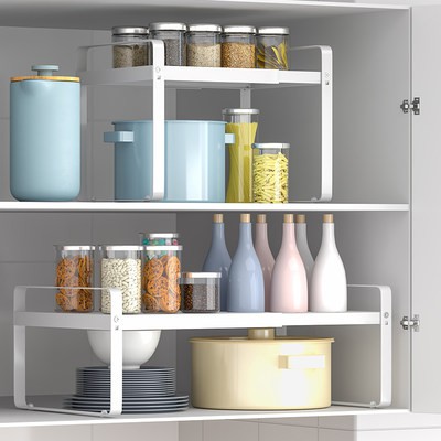 Kitchen shelf countertop shelf retractable cabinet shelf desktop ...