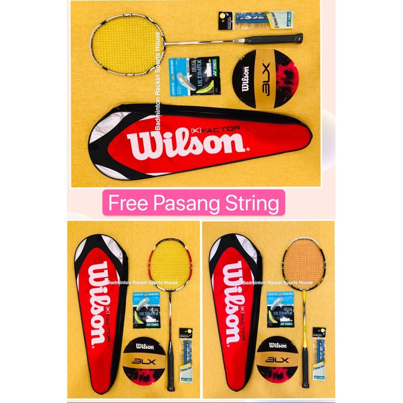 Wilson Badminton Racket (K) FACTOR (Free Pasang String) | Shopee ...