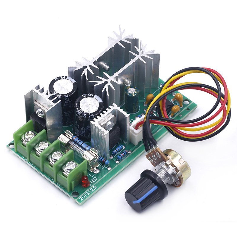 DC10-60V DC Motor Speed Control PWM Motor Speed Controller Switch 20A Current Voltage regulator ...