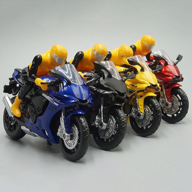 1:18 Diecast Motorcycle Model Toy Yamaha YZF-R1 With Racer For ...
