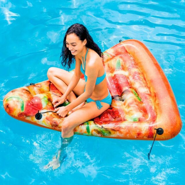 INTEX 58752 Pizza Slice Mat Float Inflatable Swimming Pool Lounger Float Swim Floats Pelampung ...