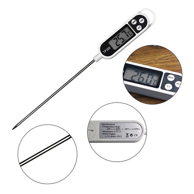 【Fast Delivery】TP300 Food Liquid Digital Thermometer Meat Cooking BBQ ...