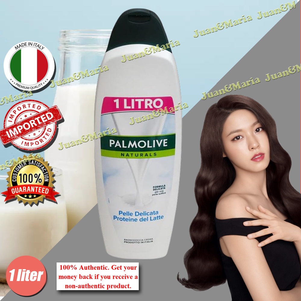 Palmolive Pure Milk Shower Gel 1 Liter 100% Natural Milk for sensitive ...