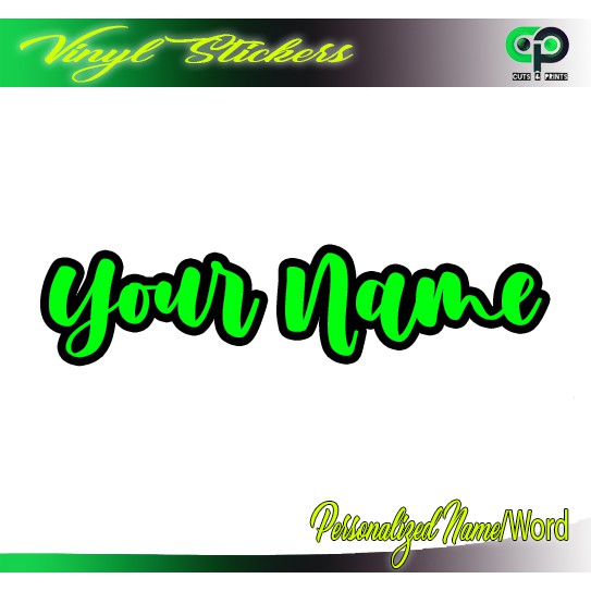 Personalized Name / Word/s DUAL COLOR (PM US) Waterproof Indoor ...